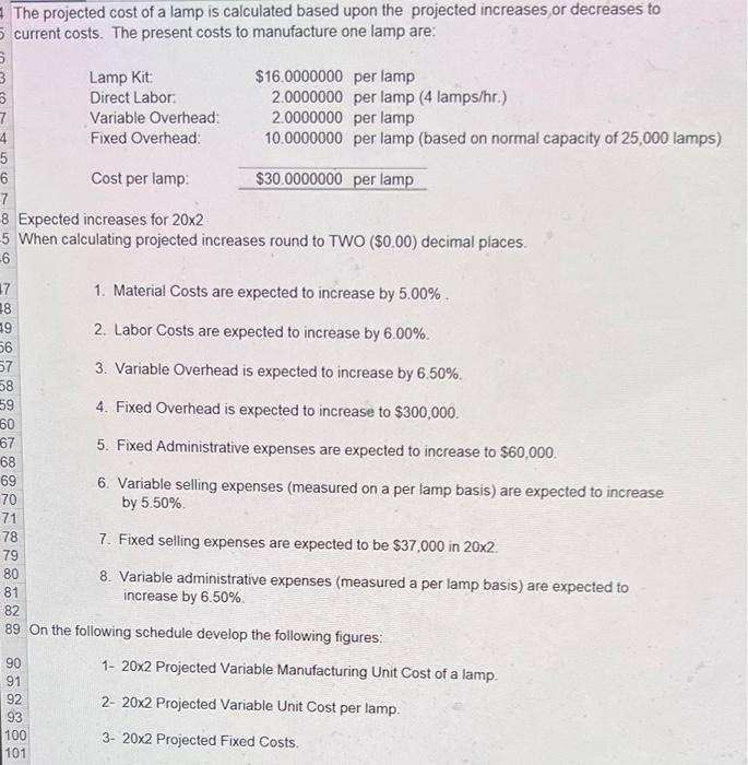 Solved I See The Light Projected Balance Sheet As of | Chegg.com