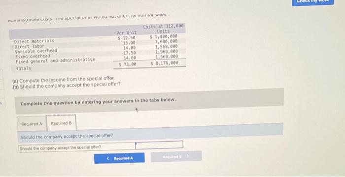Solved Exercise 23-14 (Algo) Special offer pricing LO P7 | Chegg.com
