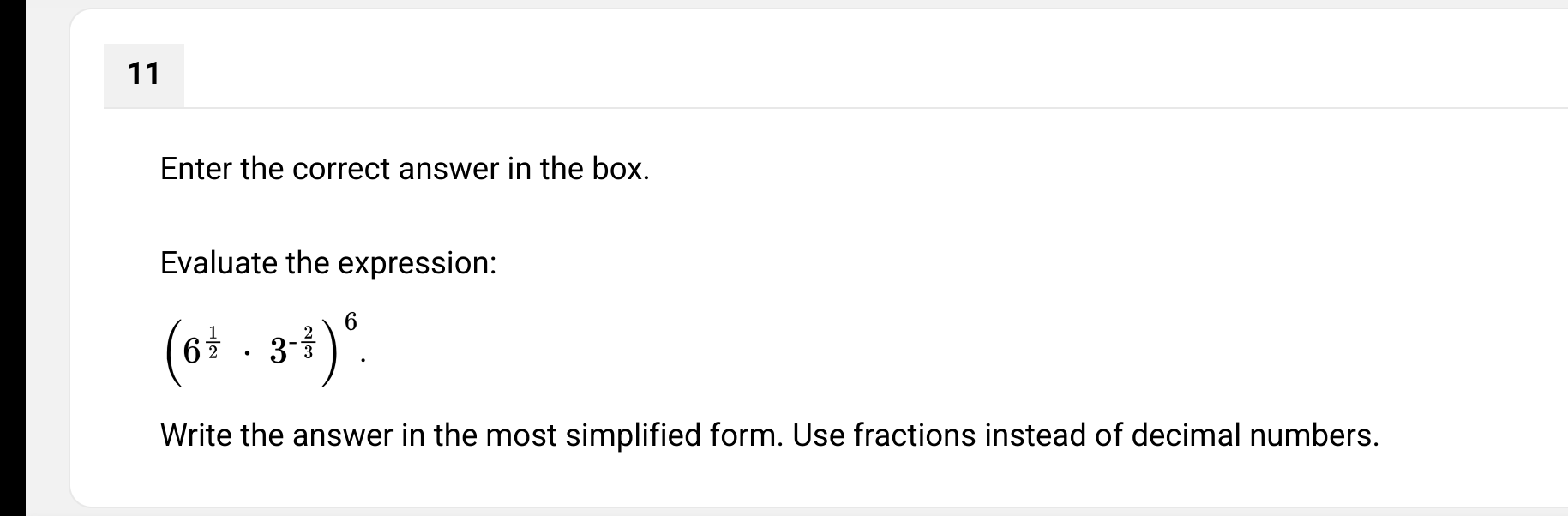 Solved 11Enter the correct answer in the box.Evaluate the | Chegg.com