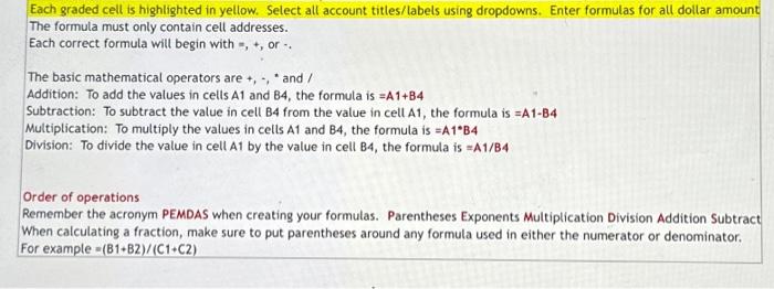 Solved Each graded cell is highlighted in yellow. Select all | Chegg.com