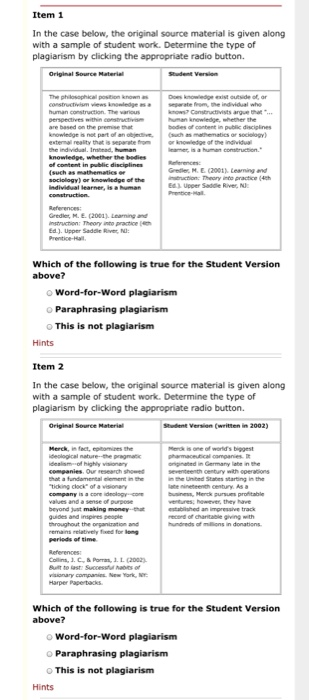 Solved Item 1 In the case below, the original source | Chegg.com