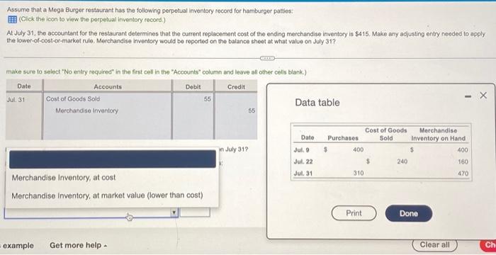 Solved Assume that a Mega Burger restaurant has the | Chegg.com