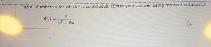 Solved Find all numbers x for which fis continuous. (Enter | Chegg.com