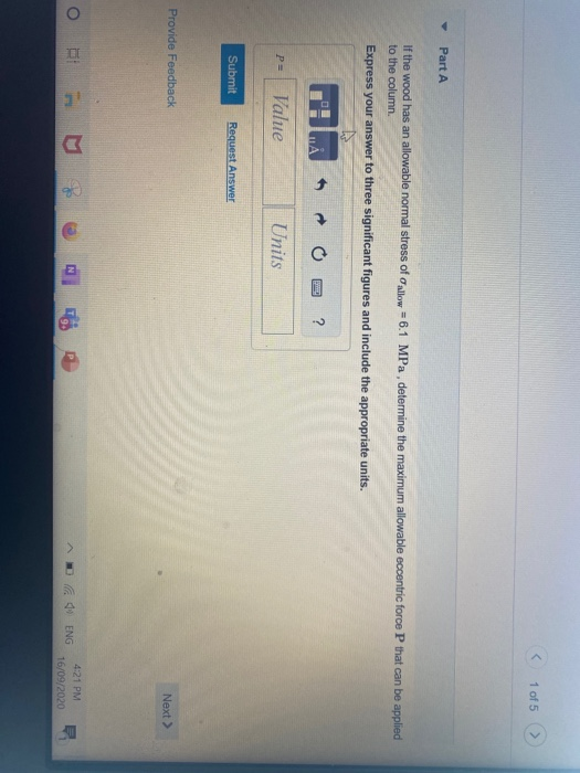Solved The column is built up by gluing the two identical | Chegg.com