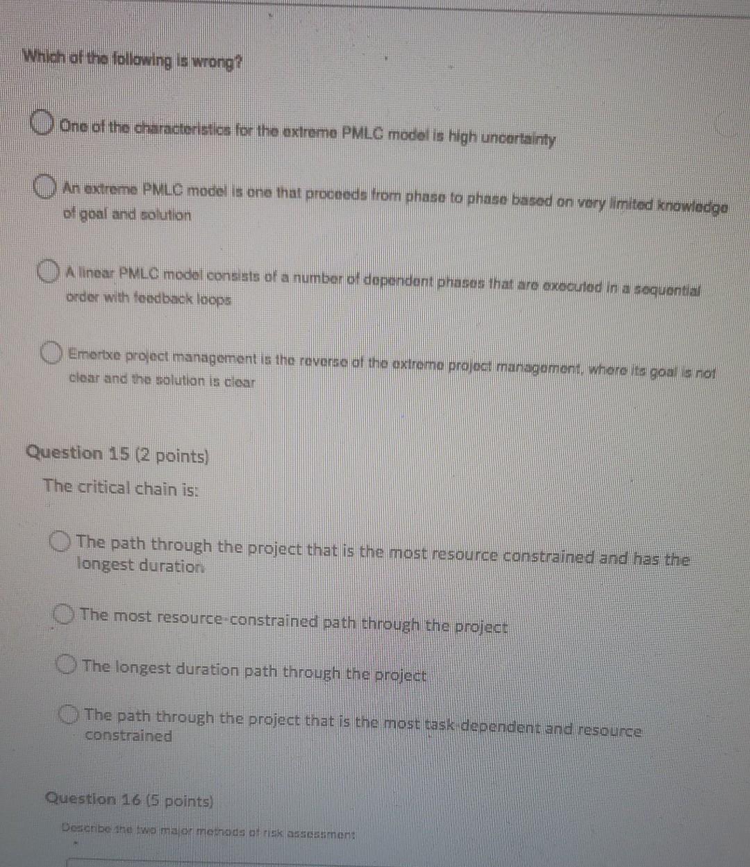 Solved Which of the following is wrong O one of the | Chegg.com