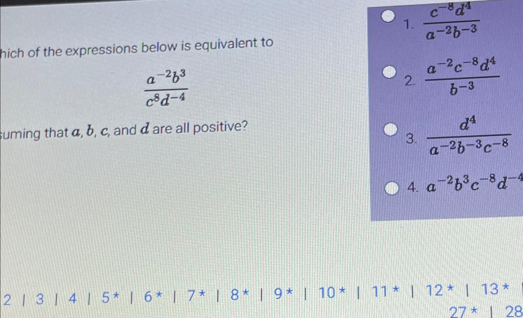 Solved hich of the expressions below is equivalent | Chegg.com