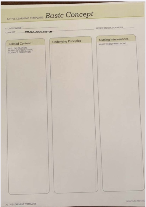 Solved Basic Concept ACTIVE LEARNING TEMPLATE: REVIEW MODULE | Chegg.com