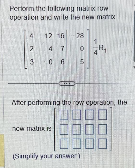 Solved matrix to the right. Use x,y, and z for the | Chegg.com