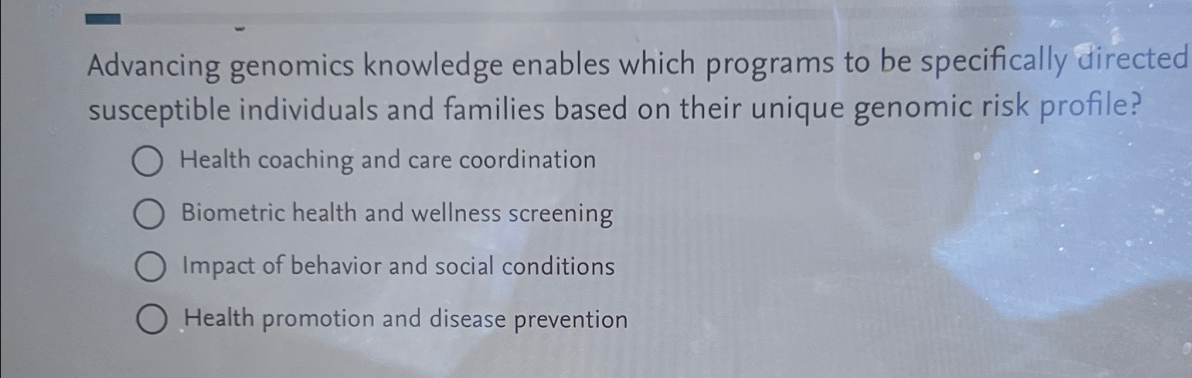 Solved Advancing genomics knowledge enables which programs | Chegg.com