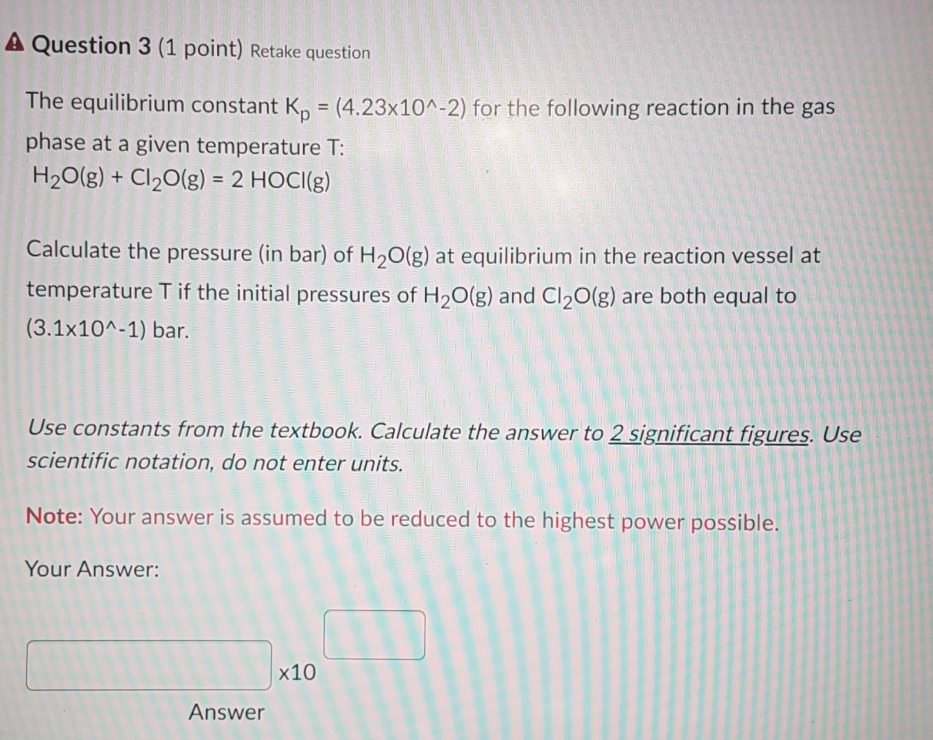Solved A Question 3 (1 point) Retake question The | Chegg.com