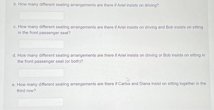 Solved Six friends (Ariel, Bob, Carlos, Diana, Elijah, and | Chegg.com