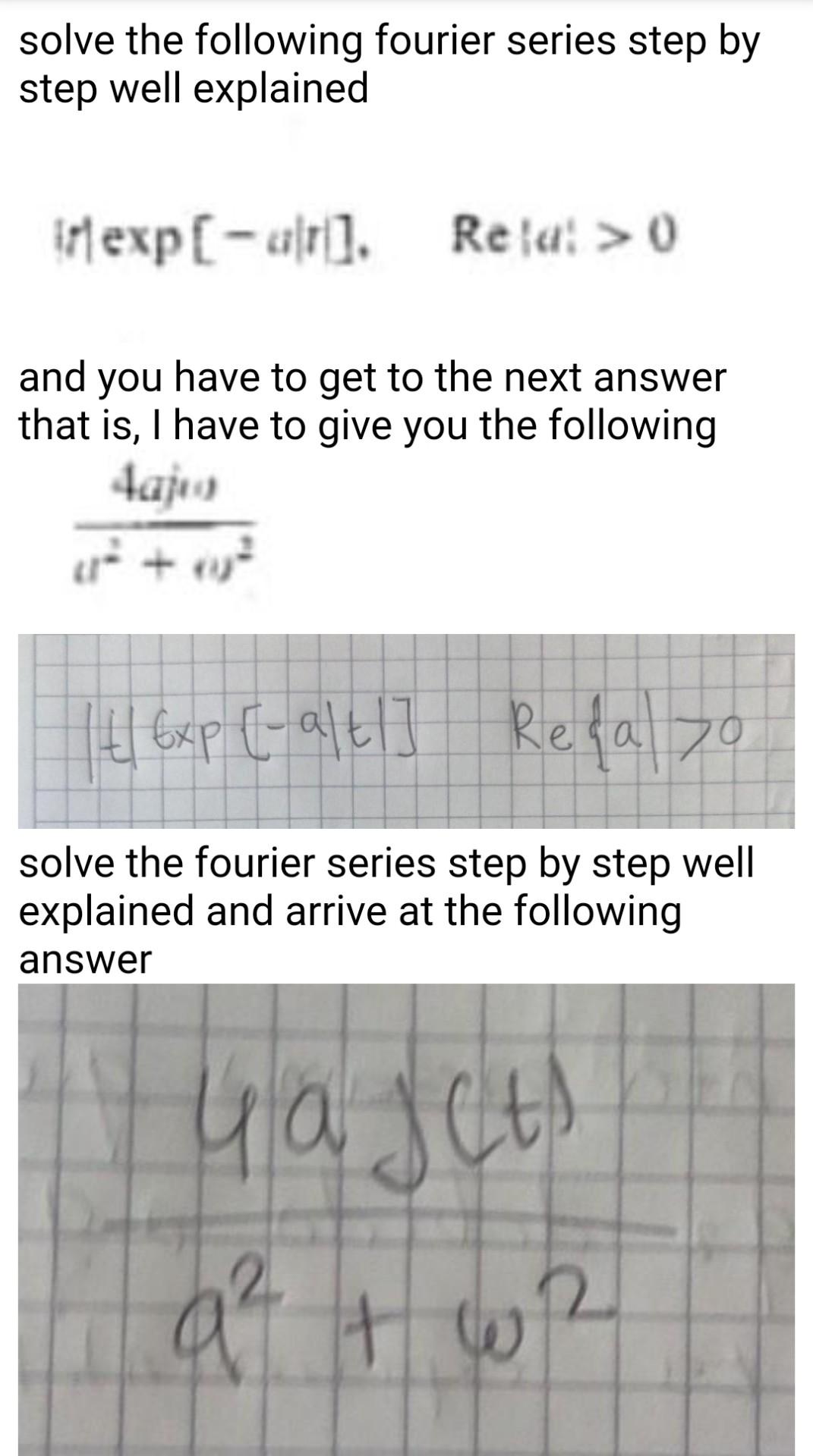 Solved solve the following fourier series step by step well | Chegg.com