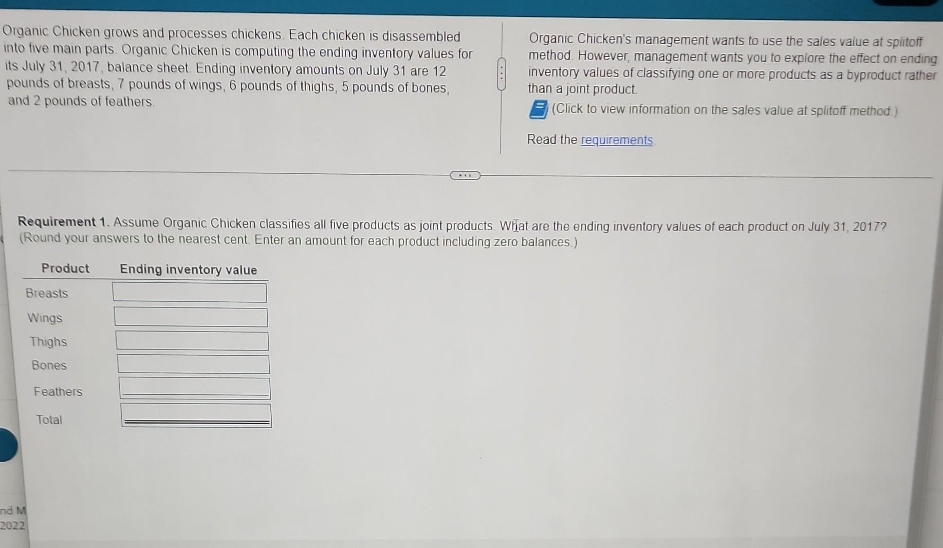 Organic Chicken grows and processes chickens. Each | Chegg.com