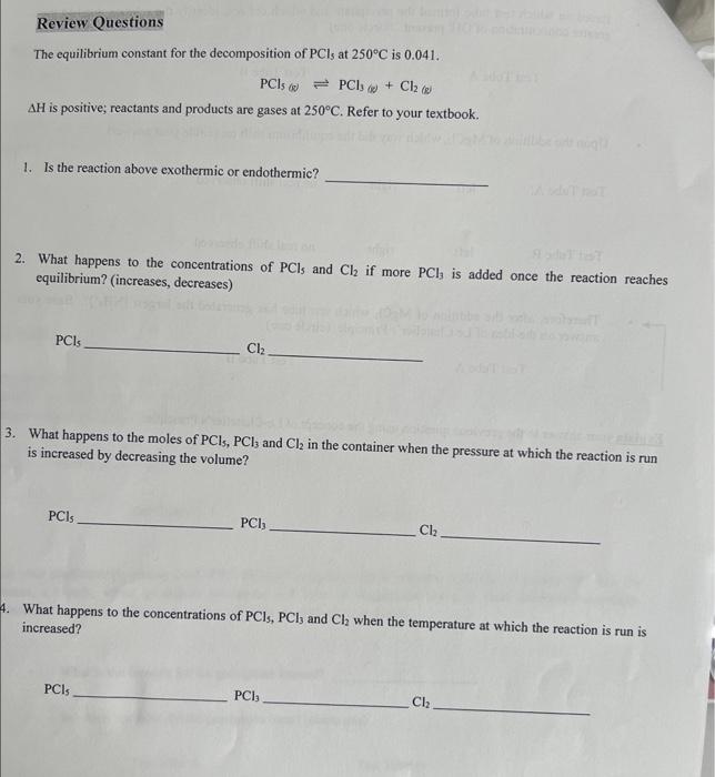 Solved The equilibrium constant for the decomposition of | Chegg.com