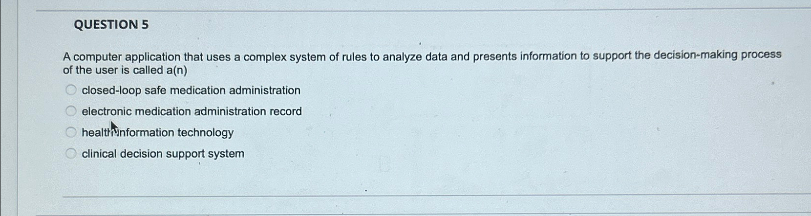 Solved QUESTION 5A computer application that uses a complex | Chegg.com