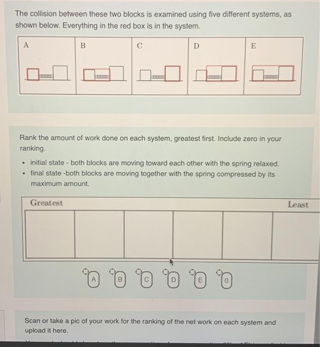 Solved The collision between these two blocks is examined | Chegg.com