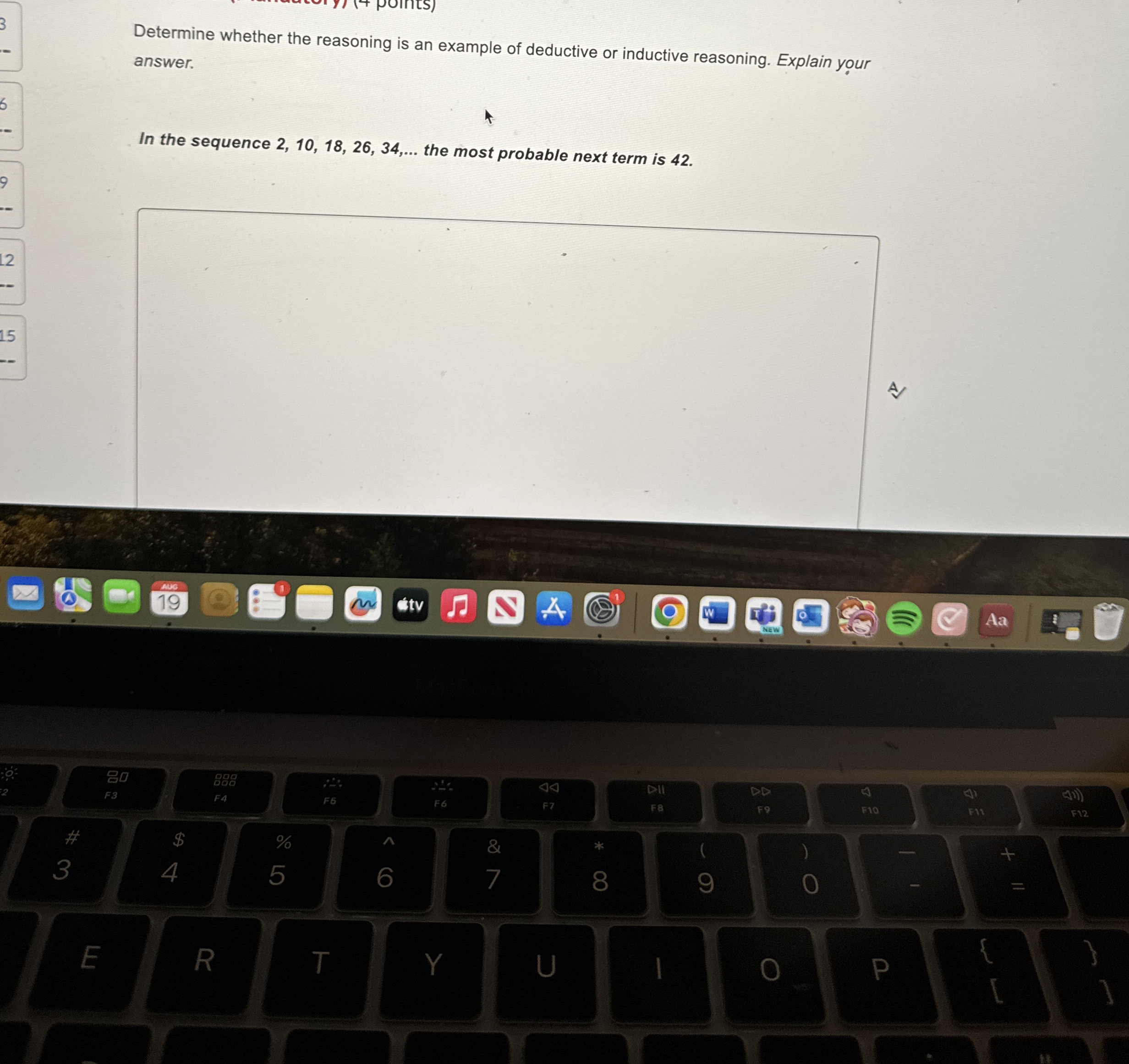 Solved Determine whether the reasoning is an example of | Chegg.com