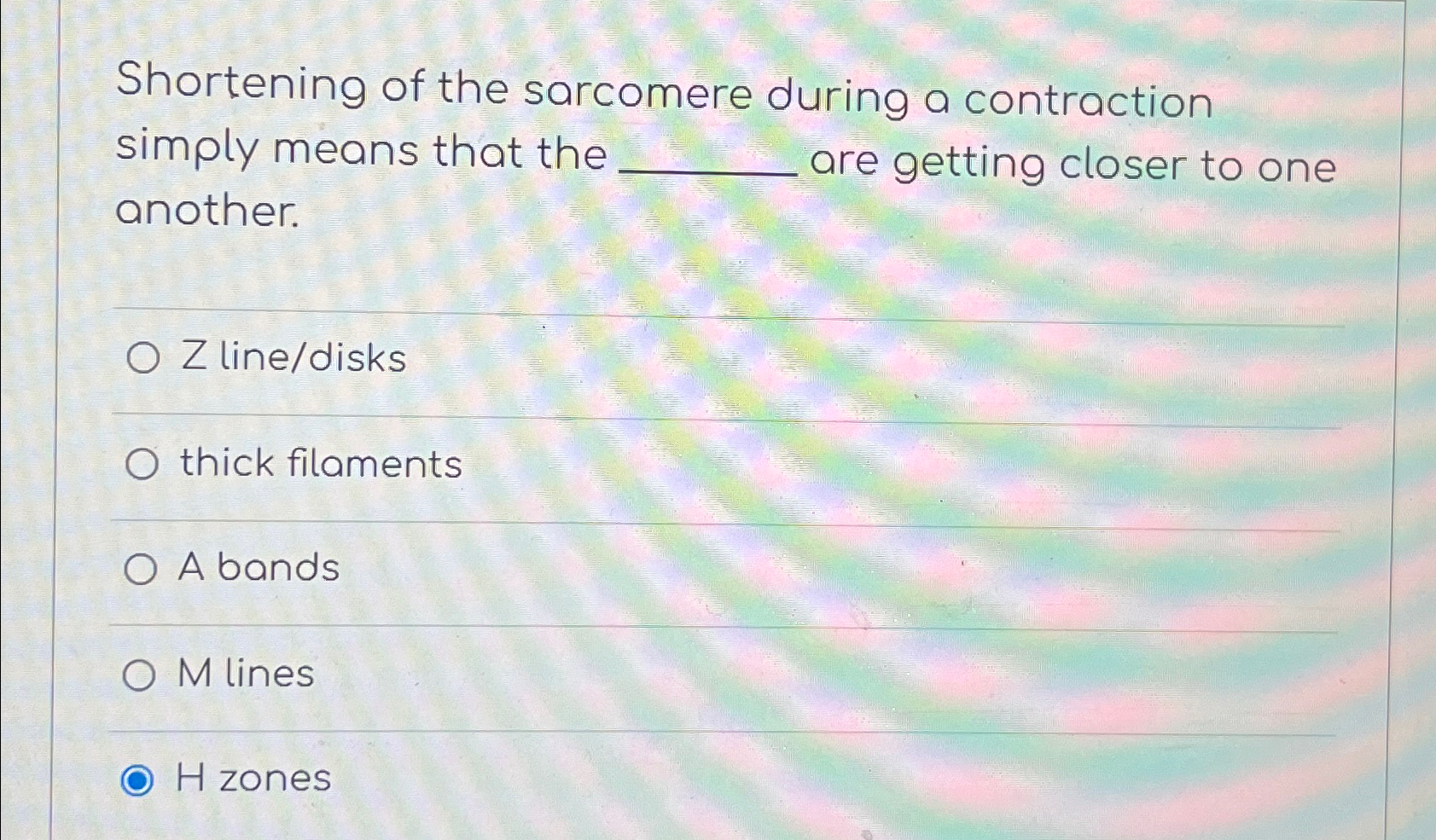 Solved Shortening of the sarcomere during a contraction | Chegg.com