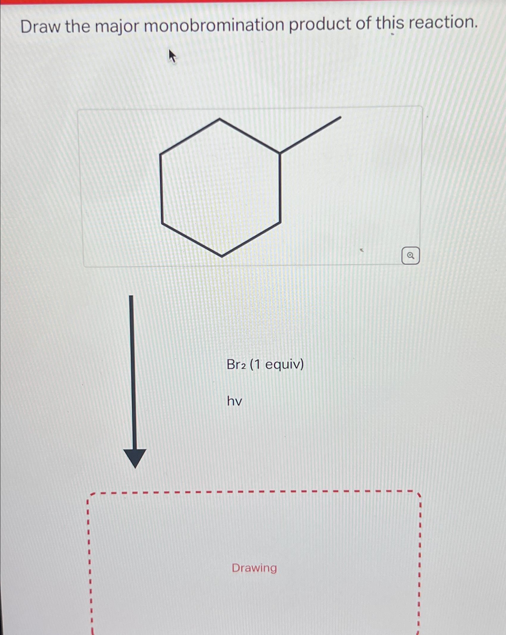 Solved Draw the major monobromination product of this | Chegg.com