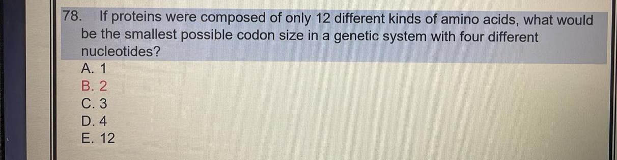 Solved If proteins were composed of only 12 ﻿different kinds | Chegg.com