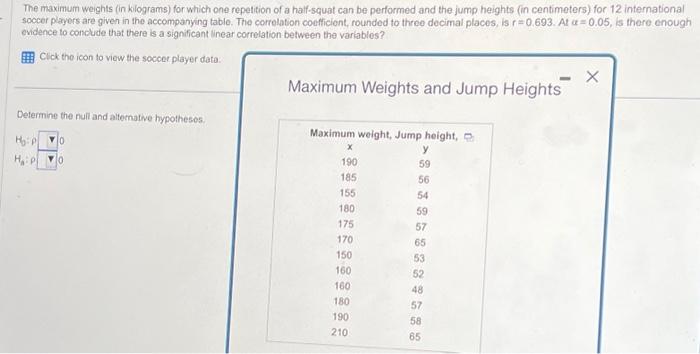 Solved The maximum weights (in kilograms) for which one | Chegg.com
