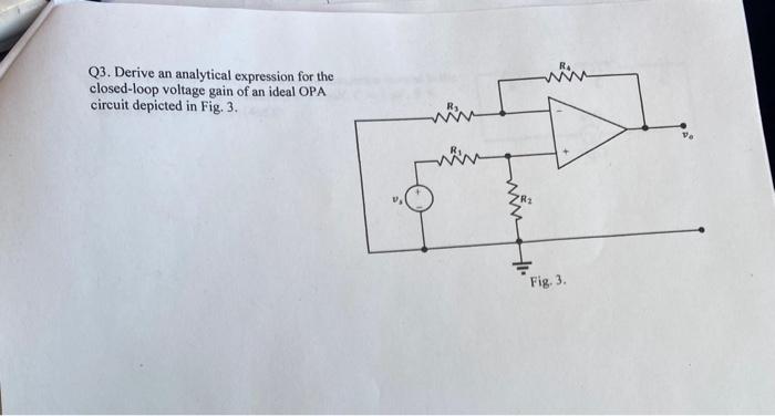 Solved Q3. Derive an analytical expression for the | Chegg.com