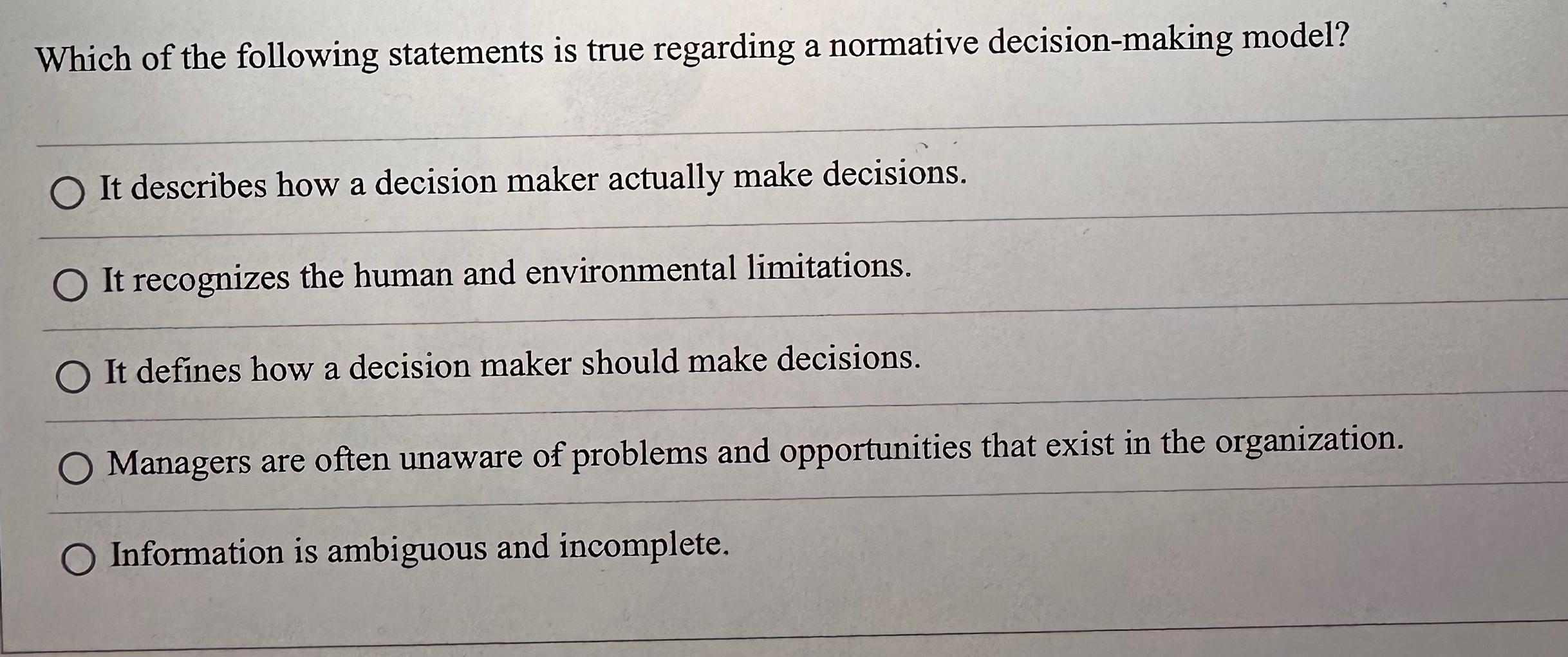 Solved Which of the following statements is true regarding a | Chegg.com