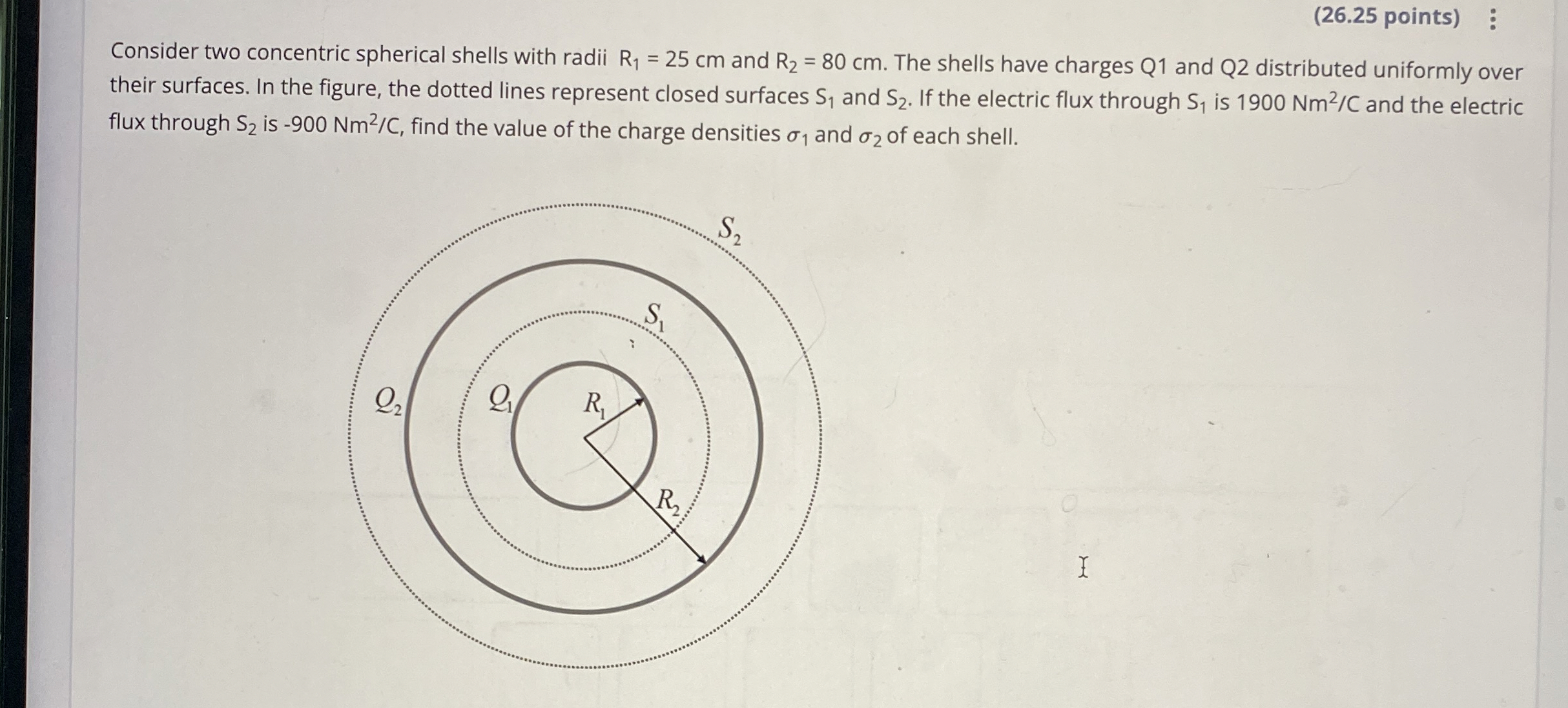 Solved (26.25 ﻿points) ：Consider two concentric spherical | Chegg.com