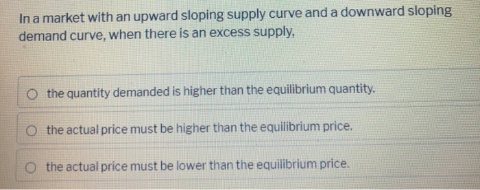 Solved In a market with an upward sloping supply curve and a | Chegg.com