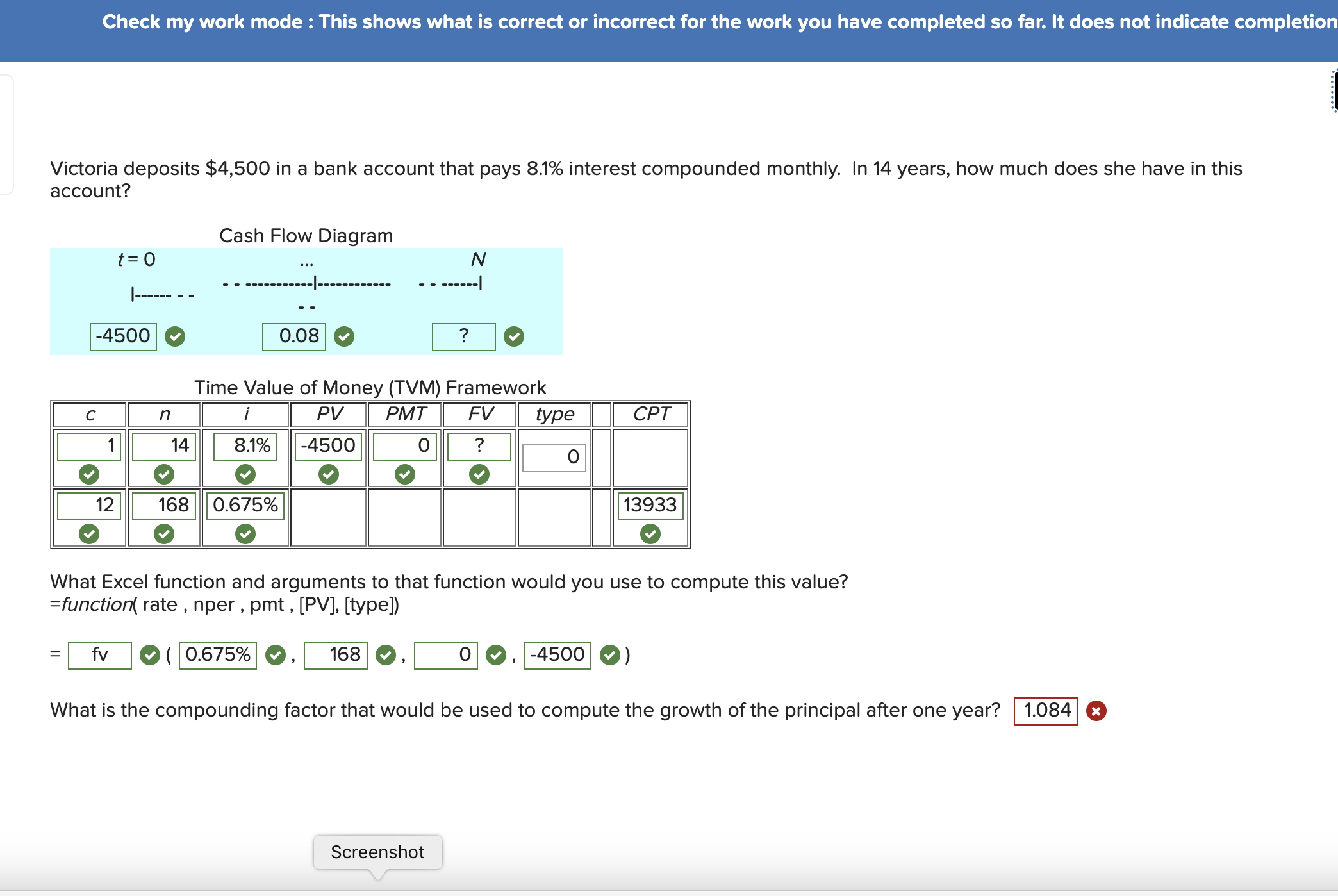 Solved Victoria deposits $4,500 ﻿in a bank account that pays | Chegg.com