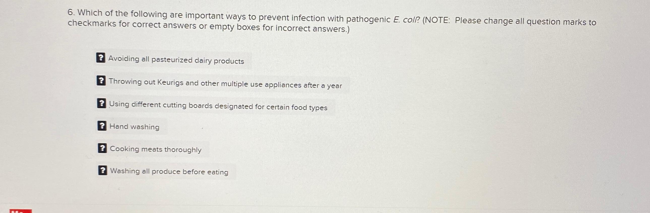 Solved Which of the following are important ways to prevent | Chegg.com