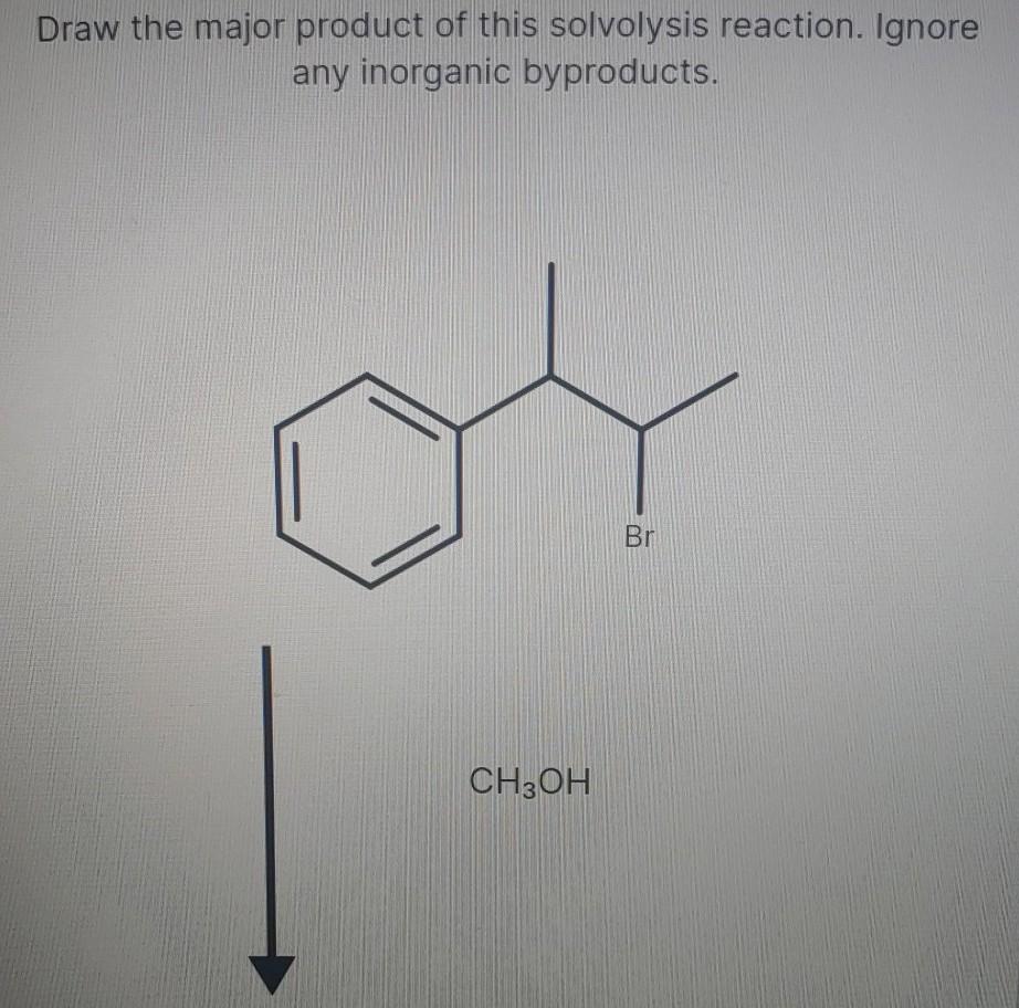 Solved Draw the major product of this solvolysis reaction. | Chegg.com