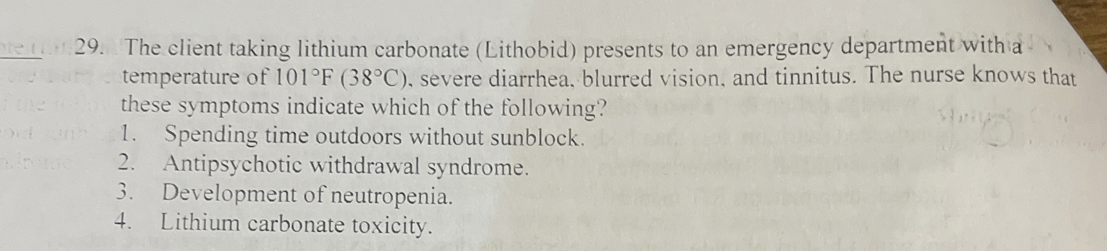 High Quality SOLUTION The client taking lithium carbonate (Lithobid ...
