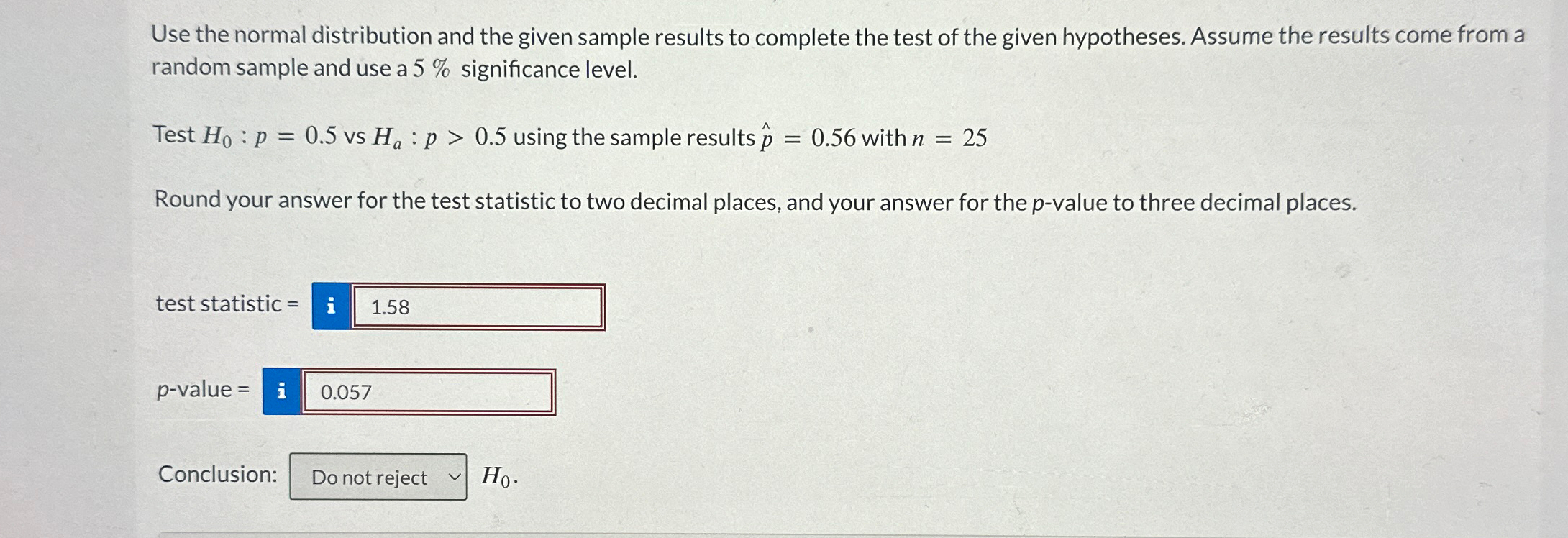Solved Use the normal distribution and the given sample | Chegg.com