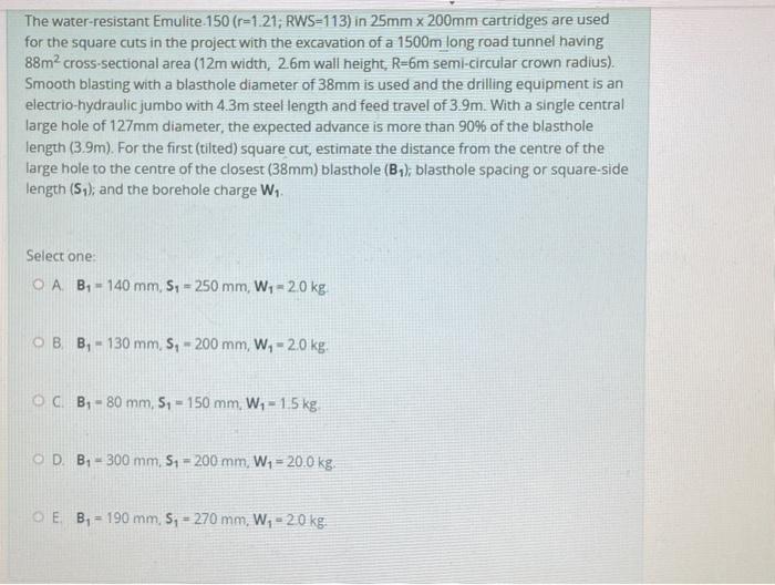 Selection of an initiation system for a blasting | Chegg.com