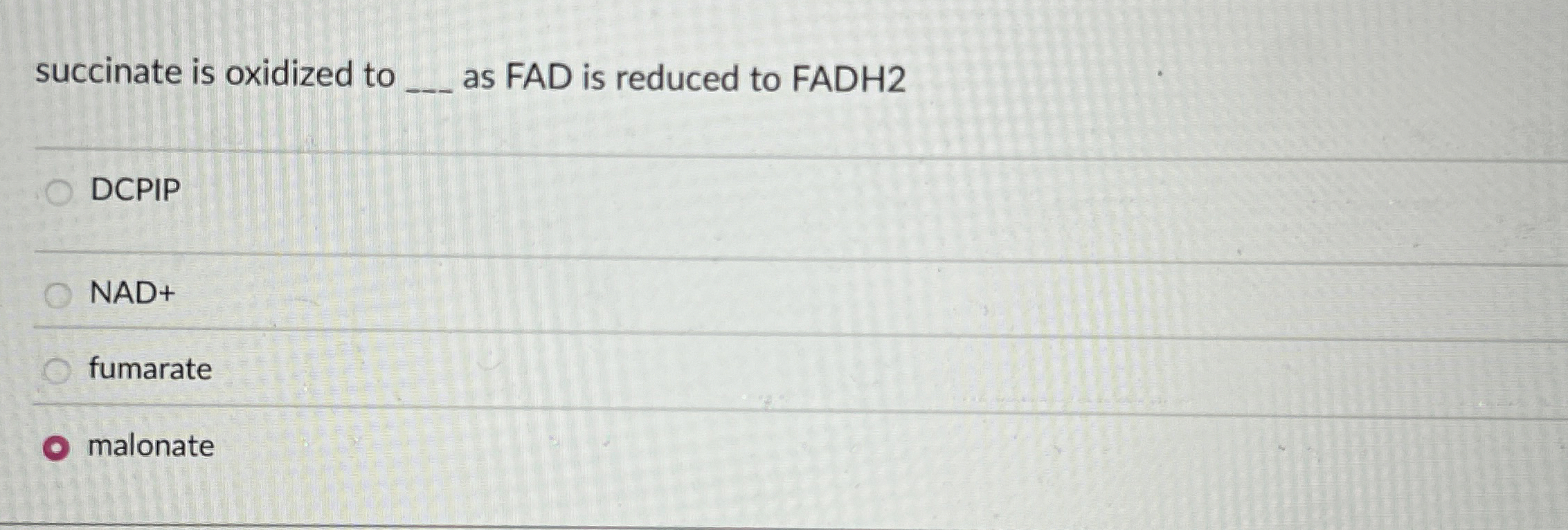 Solved succinate is oxidized toas FAD is reduced to FADH | Chegg.com