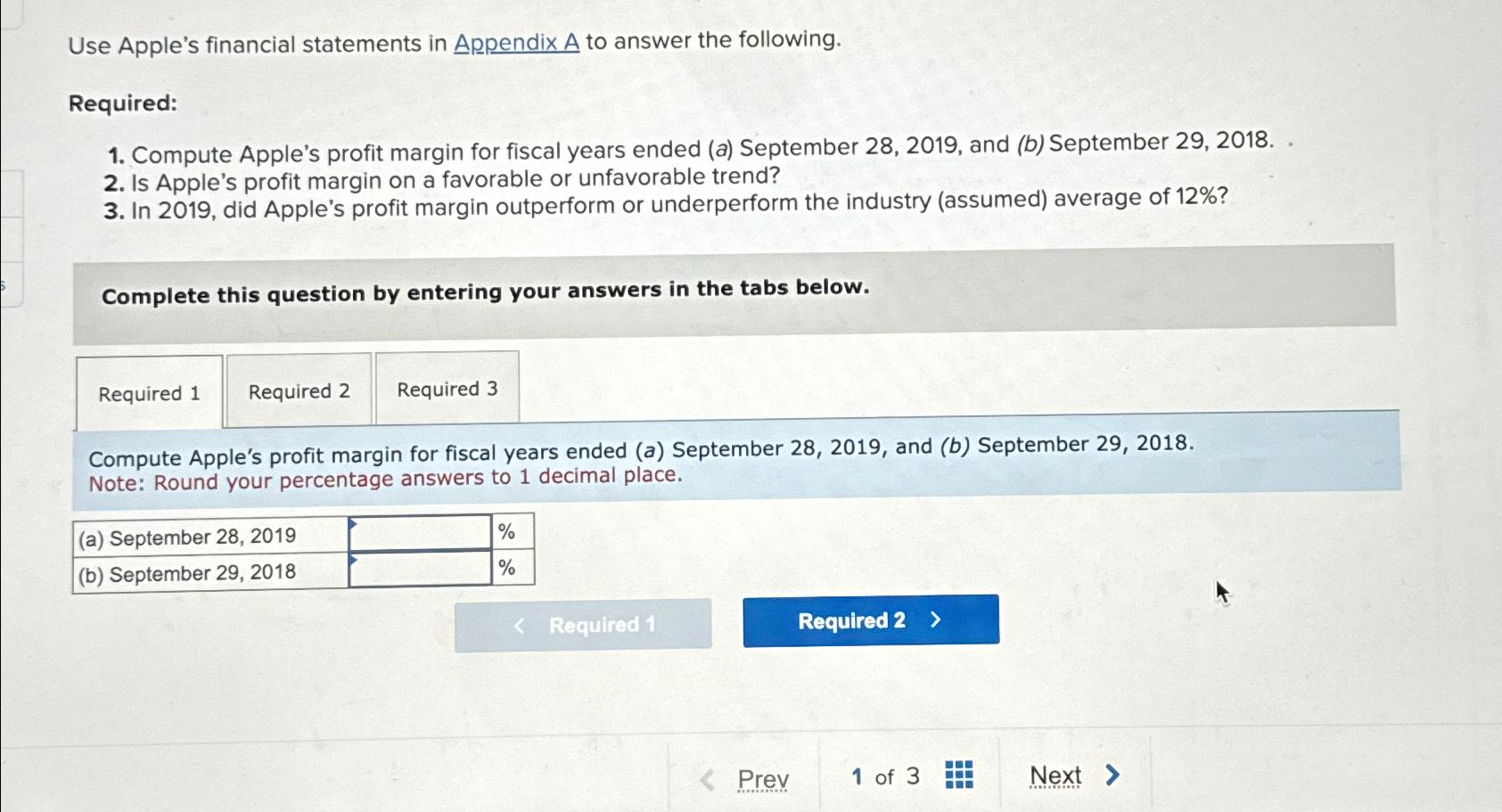 Use Apple's financial statements in Appendix A to | Chegg.com