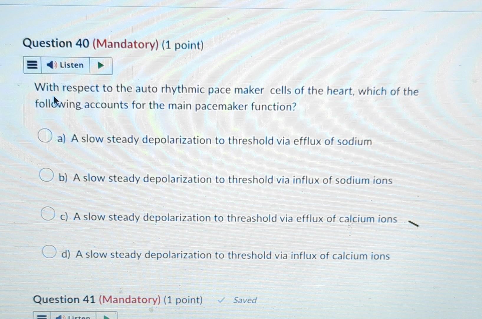 Solved With respect to the auto rhythmic pace maker cells of | Chegg.com