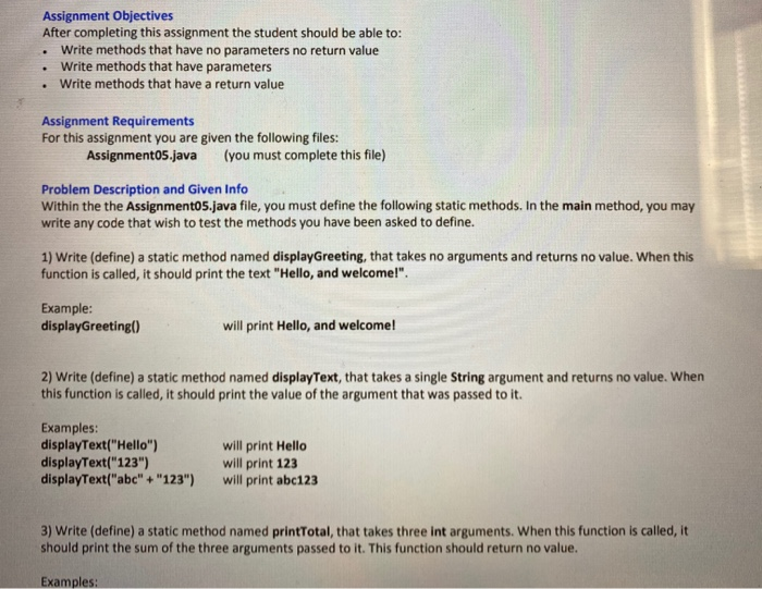 Solved Assignment Objectives After completing this | Chegg.com