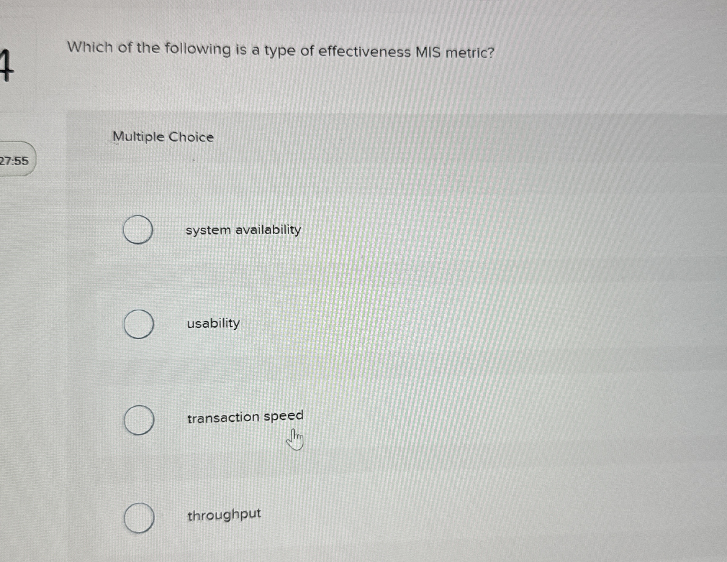 Solved 7Which of the following is a type of effectiveness | Chegg.com