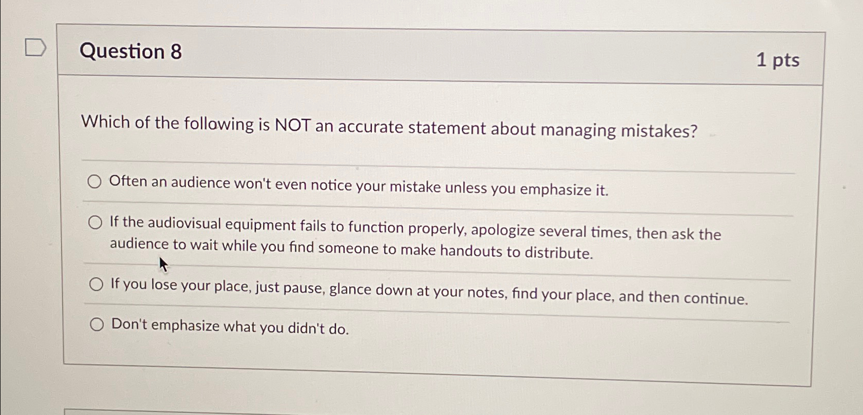 Solved Question 81 ﻿ptsWhich of the following is NOT an | Chegg.com