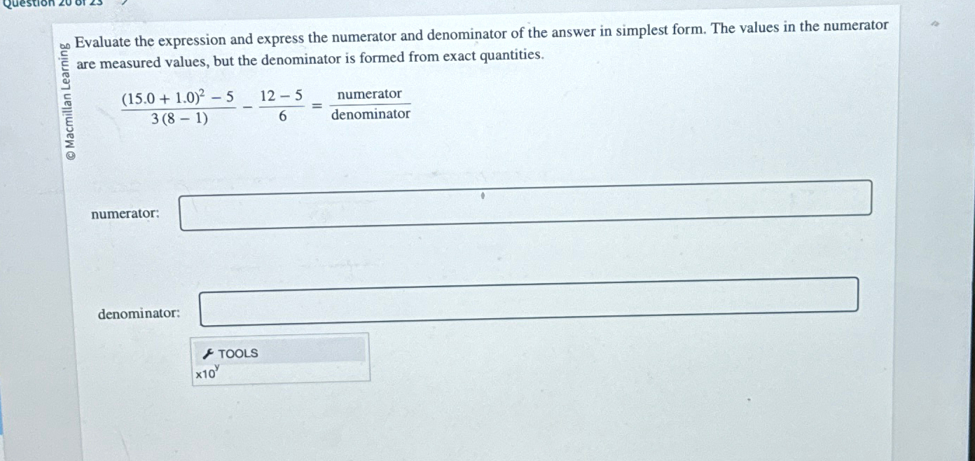 Solved Do Evaluate the expression and express the numerator | Chegg.com
