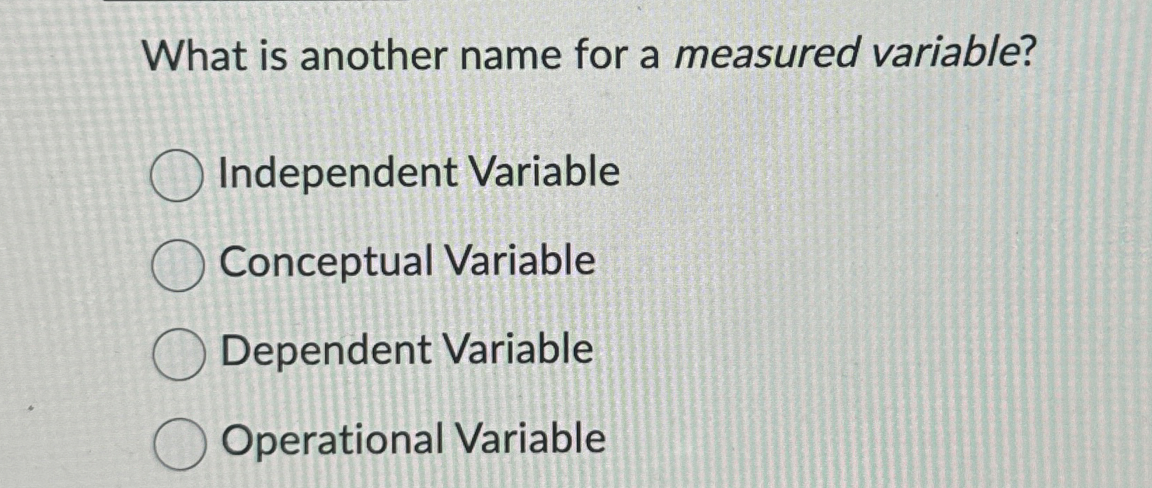 Solved What is another name for a measured | Chegg.com
