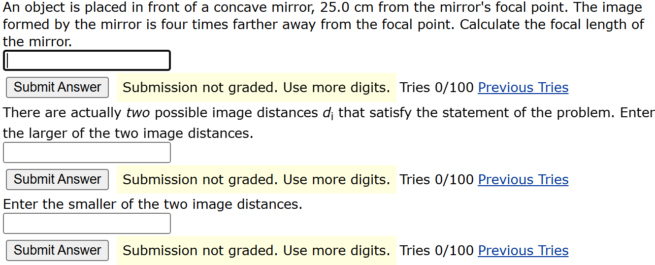 Solved An object is placed in front of a concave mirror, | Chegg.com