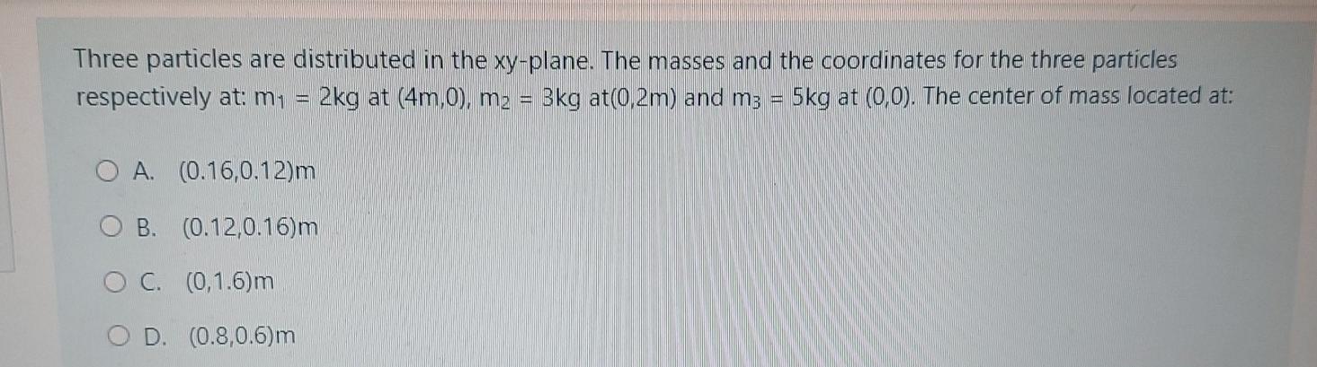 Solved Three particles are distributed in the xy-plane. The | Chegg.com