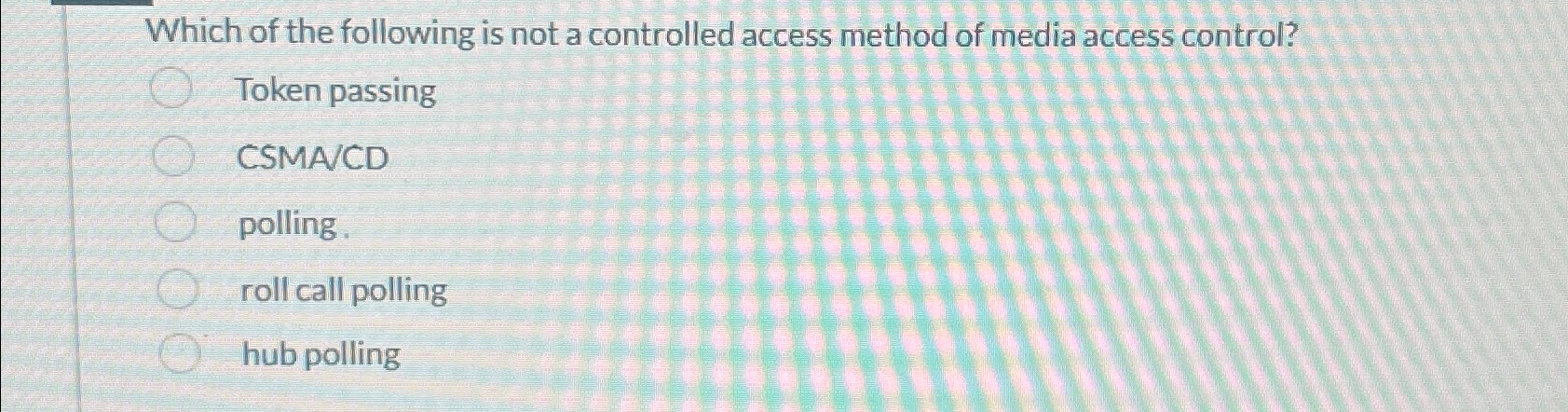 Solved Which of the following is not a controlled access | Chegg.com