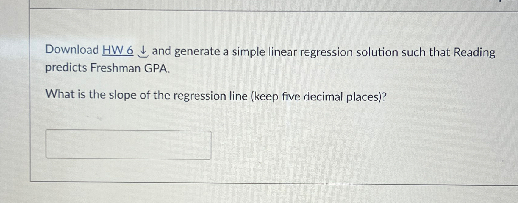 Download HW 6∼darr and generate a simple linear | Chegg.com