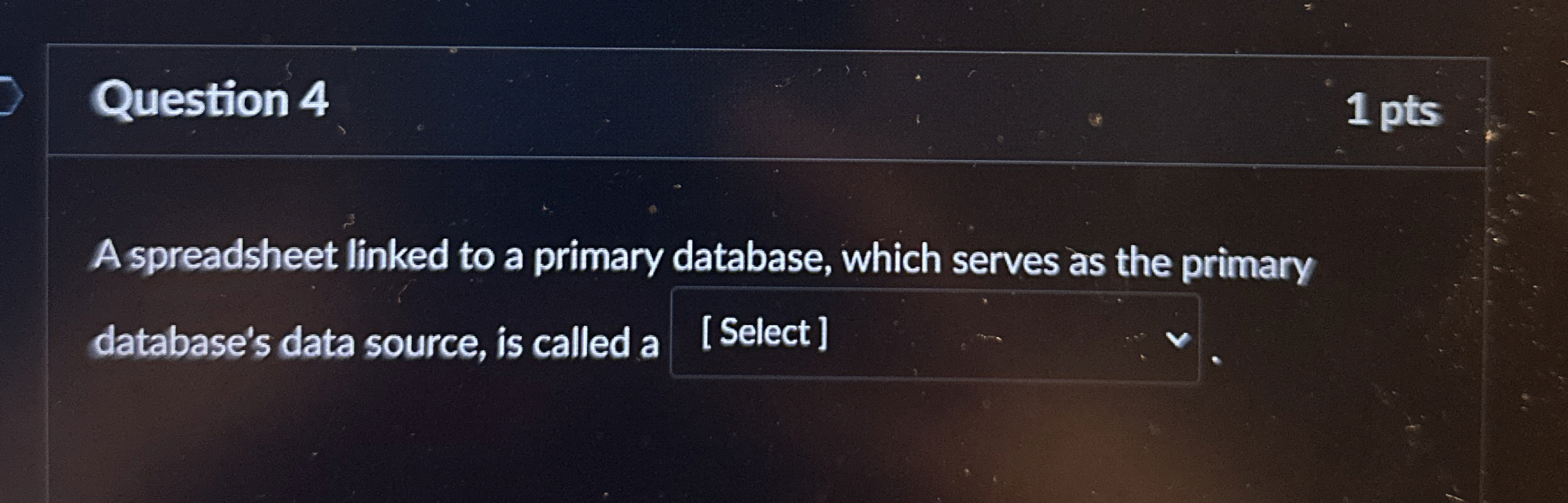 Solved Question 41 ﻿ptsA spreadsheet linked to a primary | Chegg.com