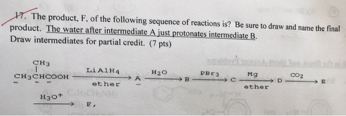 Solved 17. The product, F, of the following sequence of | Chegg.com