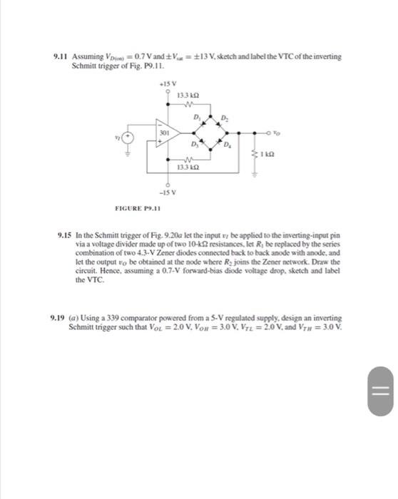 Solved 9.5 Show that the window detector of Fig. P9.5 has a | Chegg.com